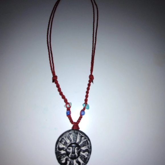 Jewelry | Peruvian Necklace Woven In Macrame Thread And Natural Stone ...